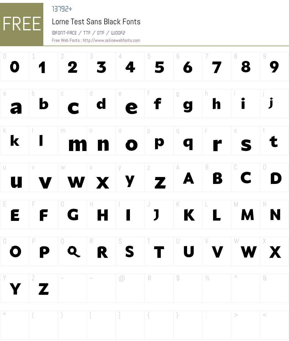 Lorne Test Sans Black 1.000;Glyphs 3.2 (3227) Fonts Free Download ...