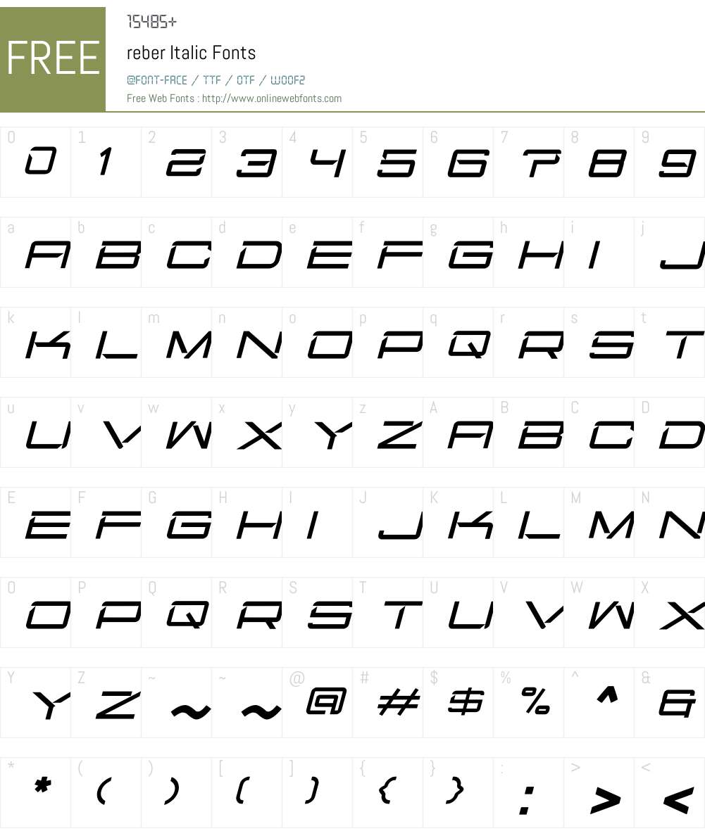 reber Italic 1.00;October 10, 2021;FontCreator 13.0.0.2683 32-bit Fonts Free Download ...