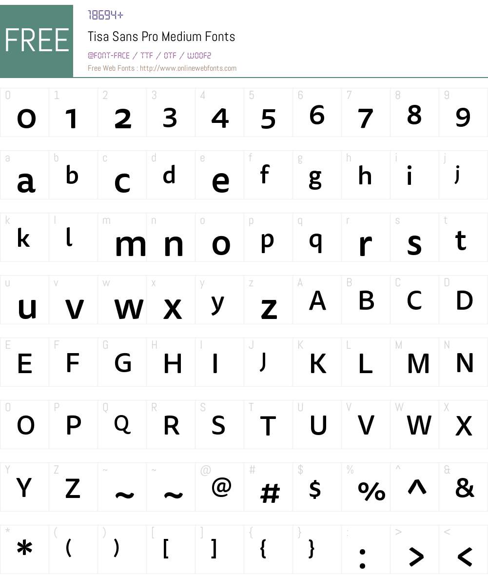 Tisa Sans Pro Medium 7.504 Fonts Free Download - OnlineWebFonts.COM