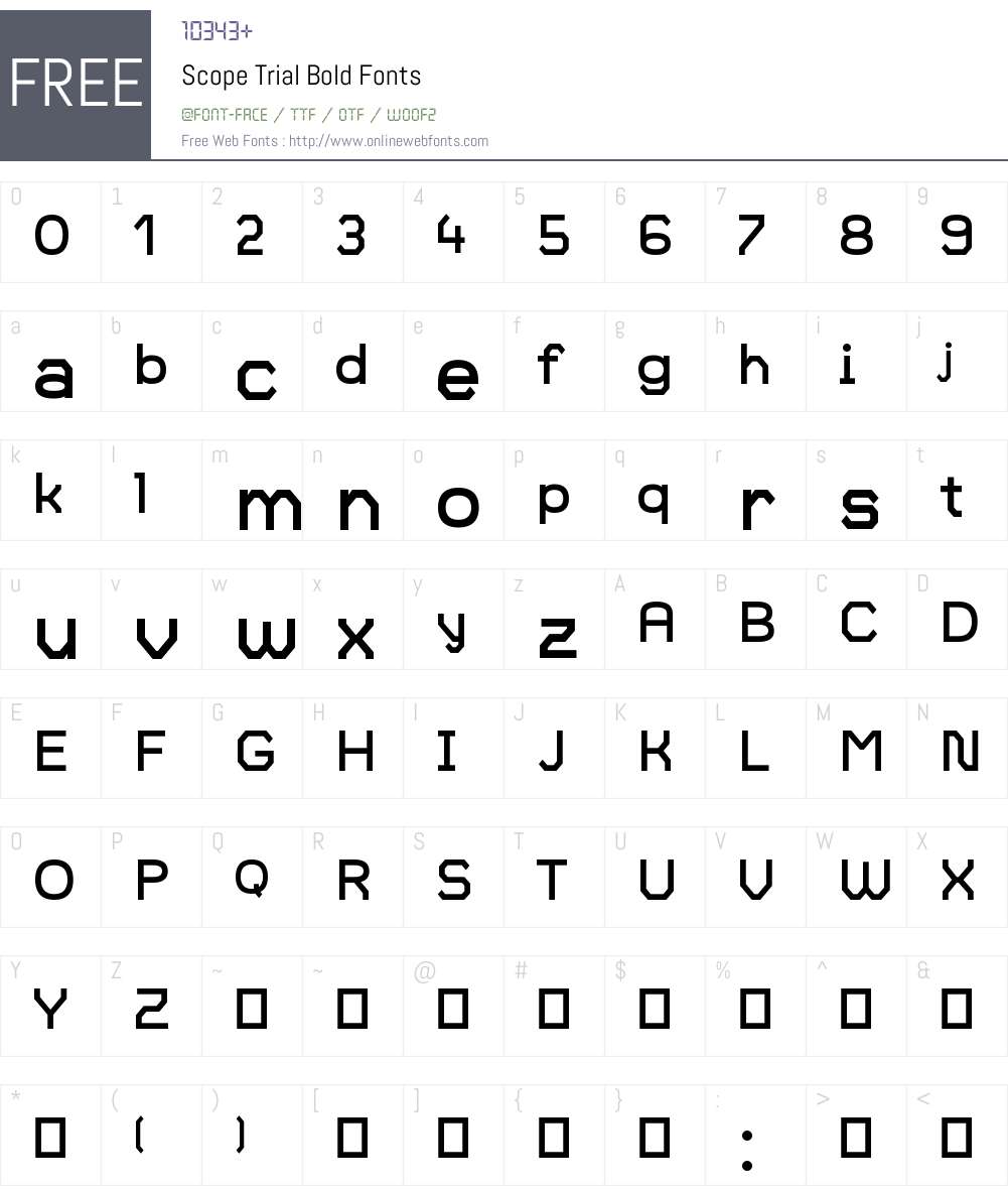 Scope Trial Bold 1.100;hotconv 1.0.109;makeotfexe 2.5.65596 Fonts Free ...