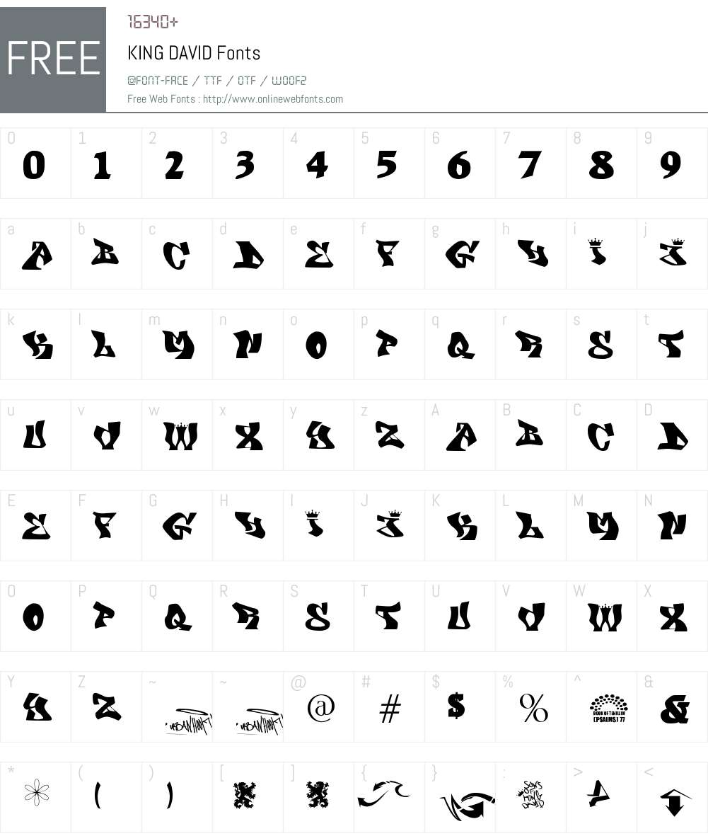 KING DAVID 1.00 March 22, 2019, initial release Fonts Free Download ...