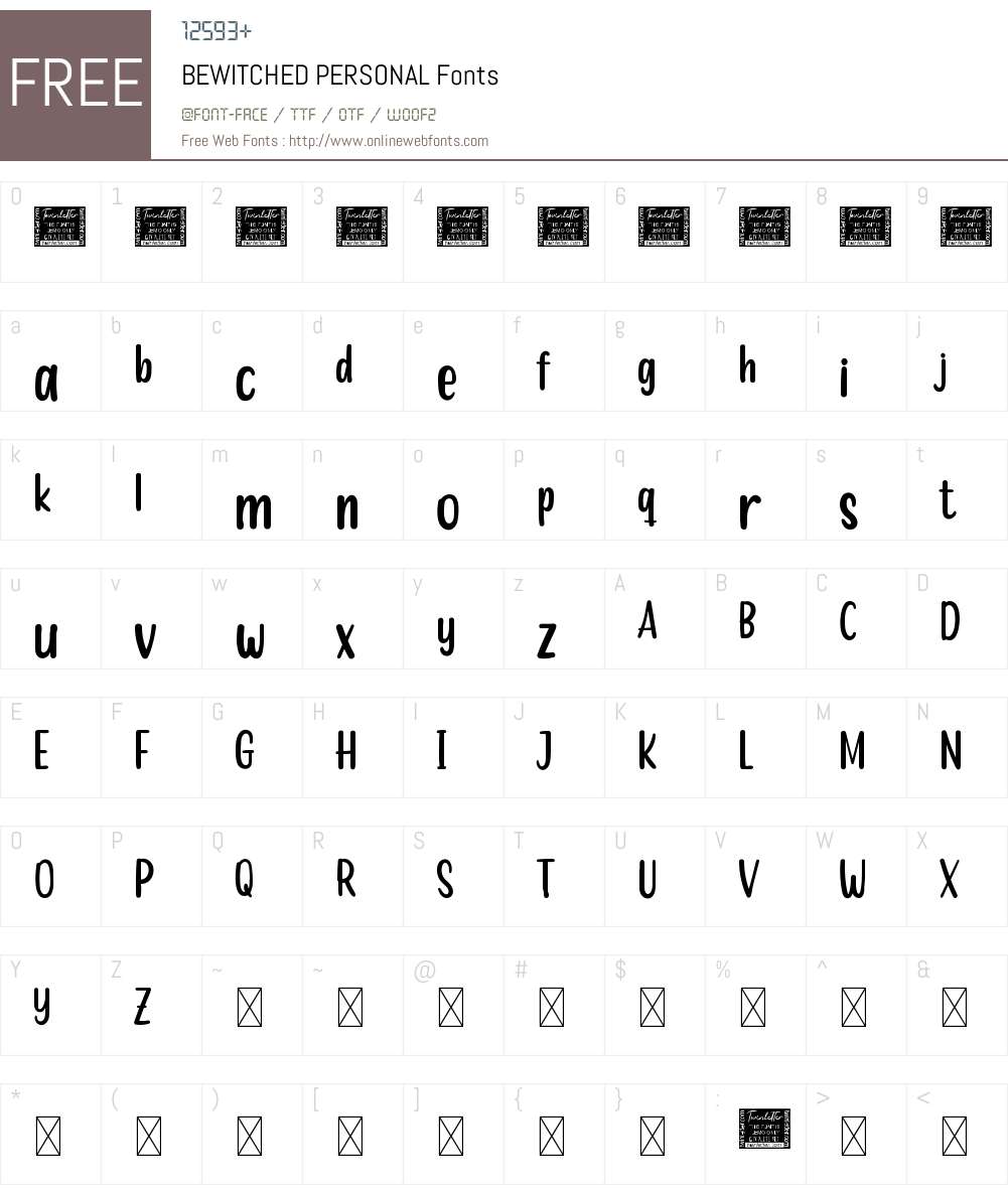 BEWITCHED PERSONAL 1.001;Fontself Maker 3.5.4 Fonts Free Download - OnlineWebFonts.COM