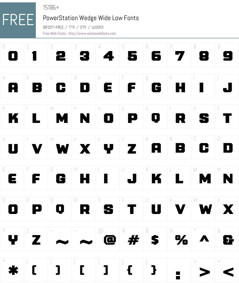 PowerStation Wedge Wide Low 1.000 2006 initial release;com.myfonts.easy ...