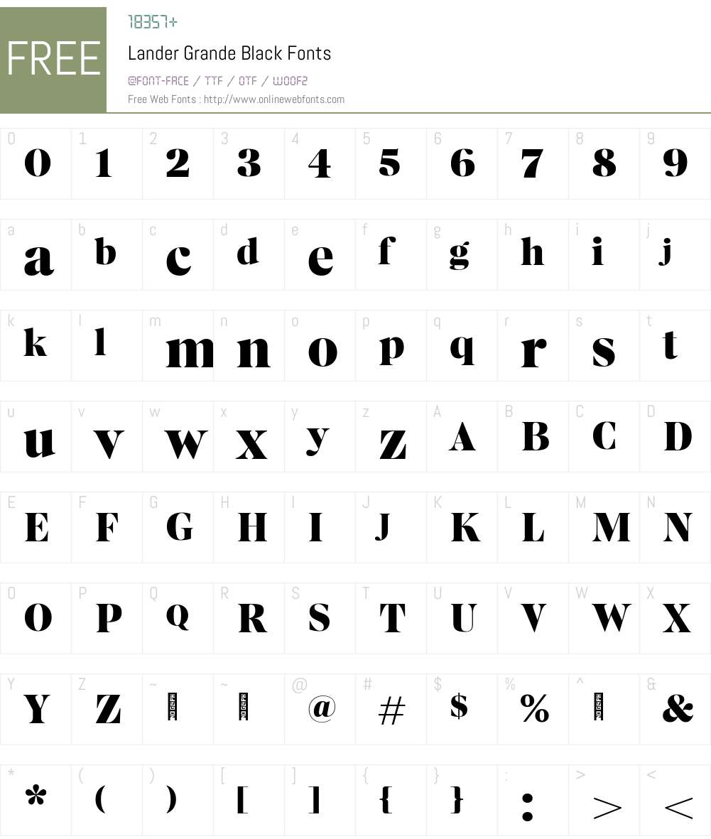 Lander Grande Black 1.000;Lander Fonts Free Download - OnlineWebFonts.COM