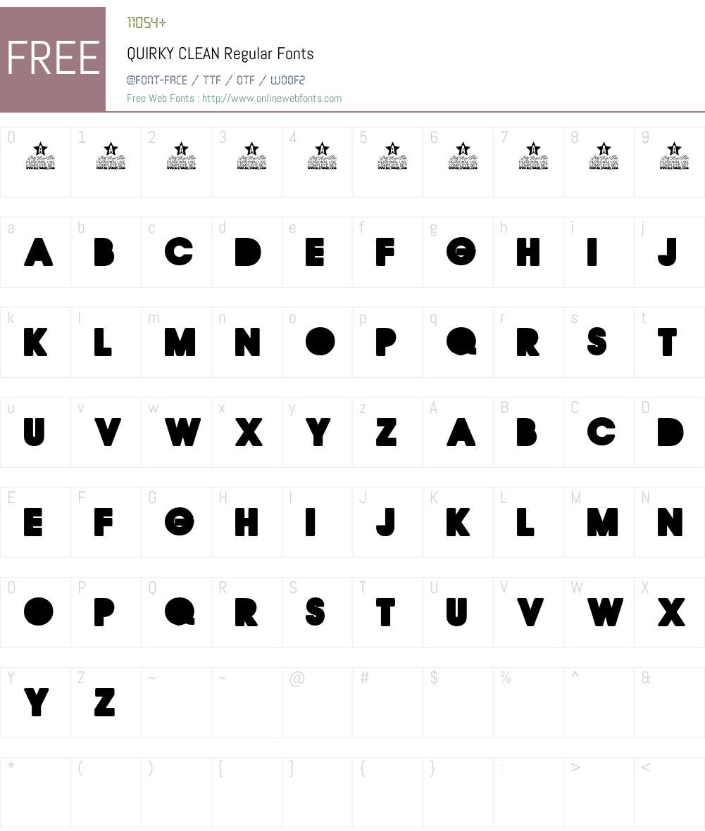 QUIRKY CLEAN Regular 1.000 Fonts Free Download - OnlineWebFonts.COM