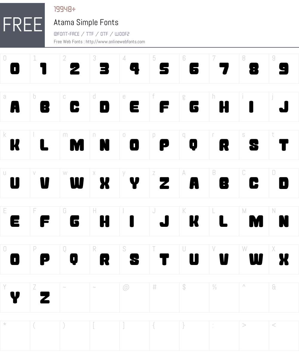 Atama Simple Ver.1Gomarice Font 2015/12/04 Fonts Free Download - OnlineWebFonts.COM