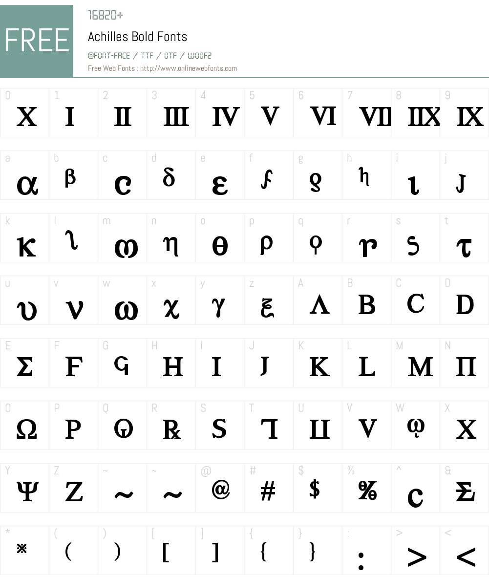Achilles Bold 3.0; 2018 Fonts Free Download - OnlineWebFonts.COM