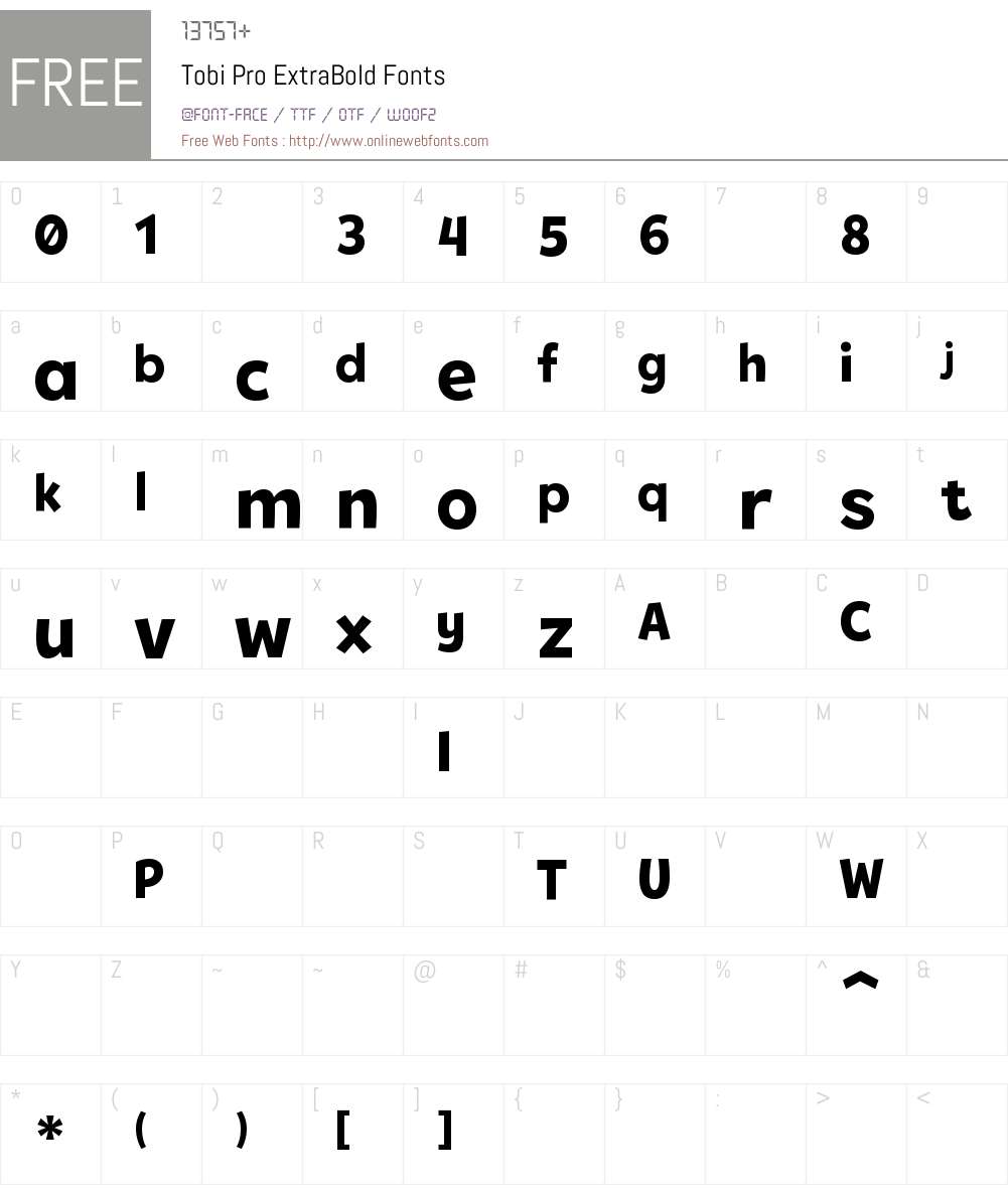 Tobi Pro ExtraBold 1.000;PS 001.000;hotconv 1.0.88;makeotf.lib2.5.64775 ...