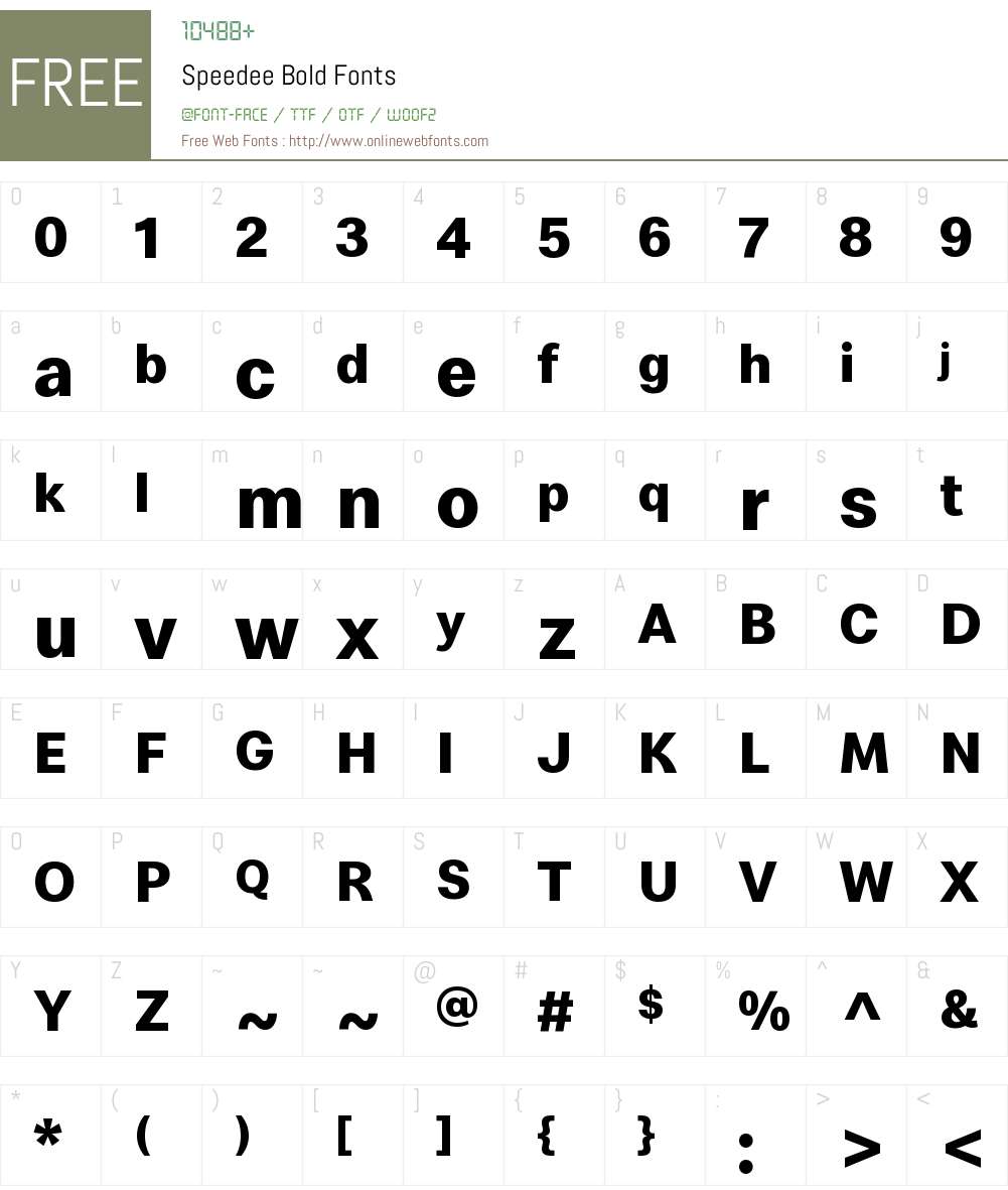 Speedee Bold 1.002 Fonts Free Download - OnlineWebFonts.COM