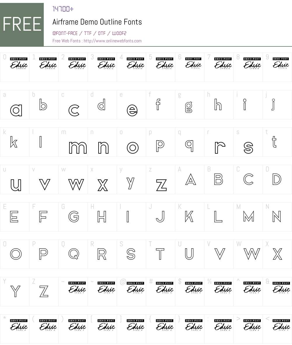 Airframe Demo Outline 1.002;Fontself Maker 3.5.4 Fonts Free Download ...