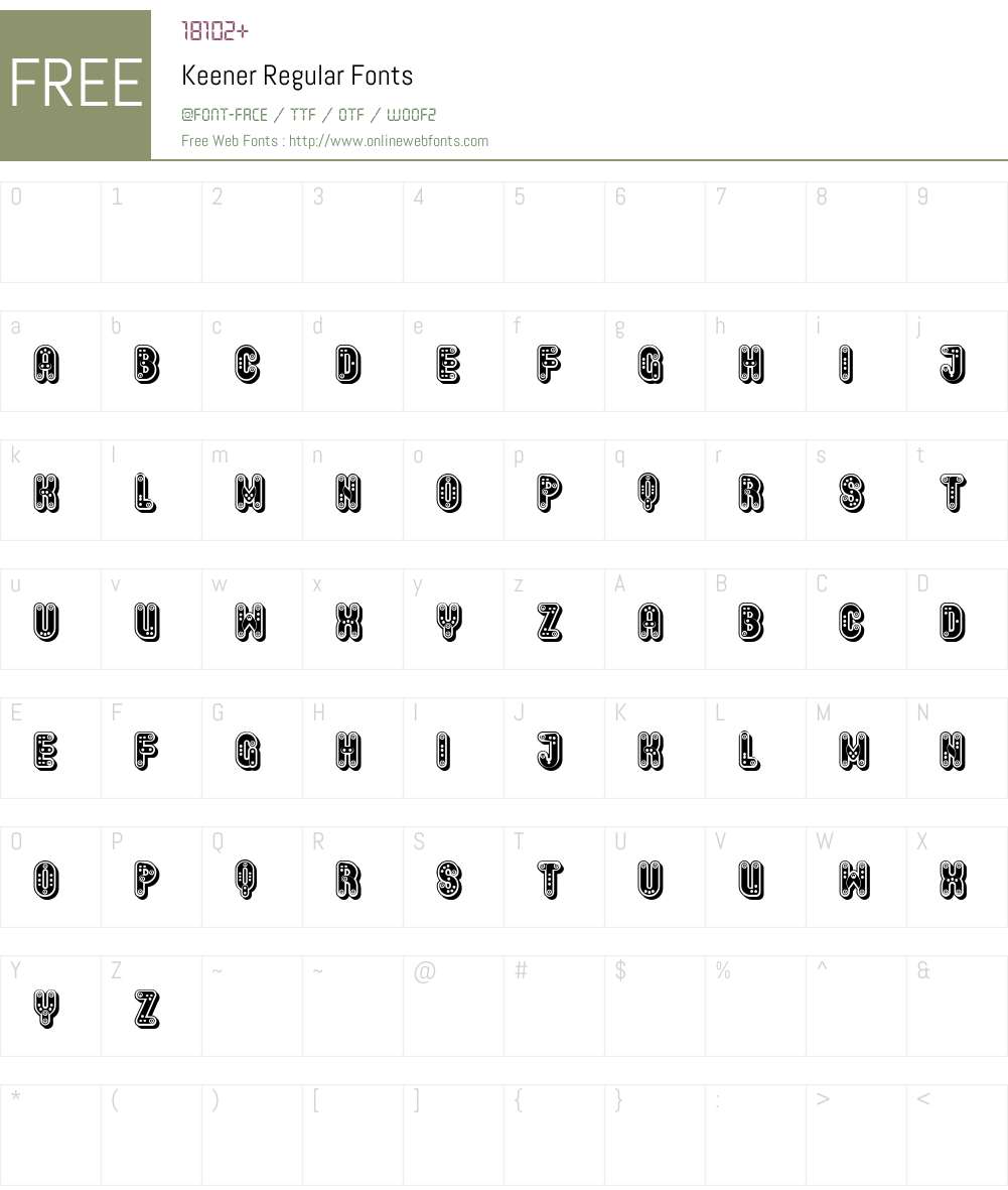 Keener Regular 1.000 Fonts Free Download - OnlineWebFonts.COM