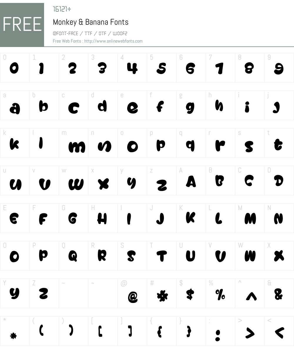 Monkey & Banana Fonts Free Download - OnlineWebFonts.COM