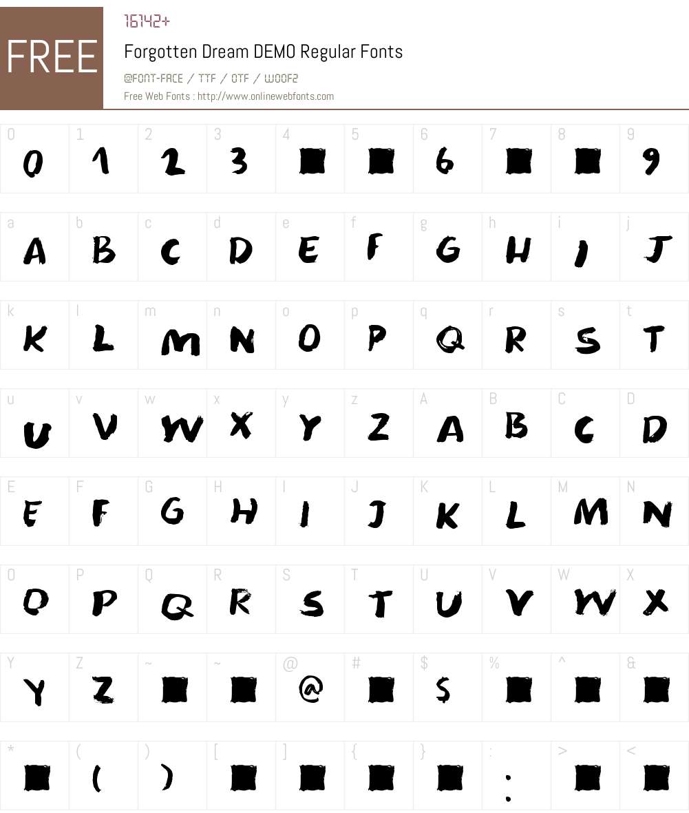 Forgotten Dream DEMO 1.000 Fonts Free Download - OnlineWebFonts.COM