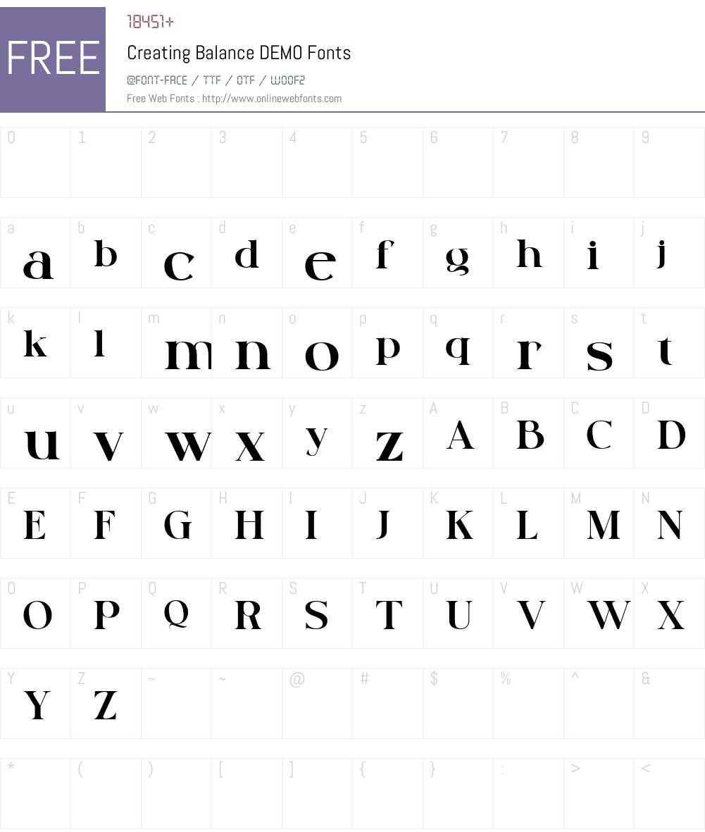 Creating Balance DEMO 1.000 Fonts Free Download - OnlineWebFonts.COM