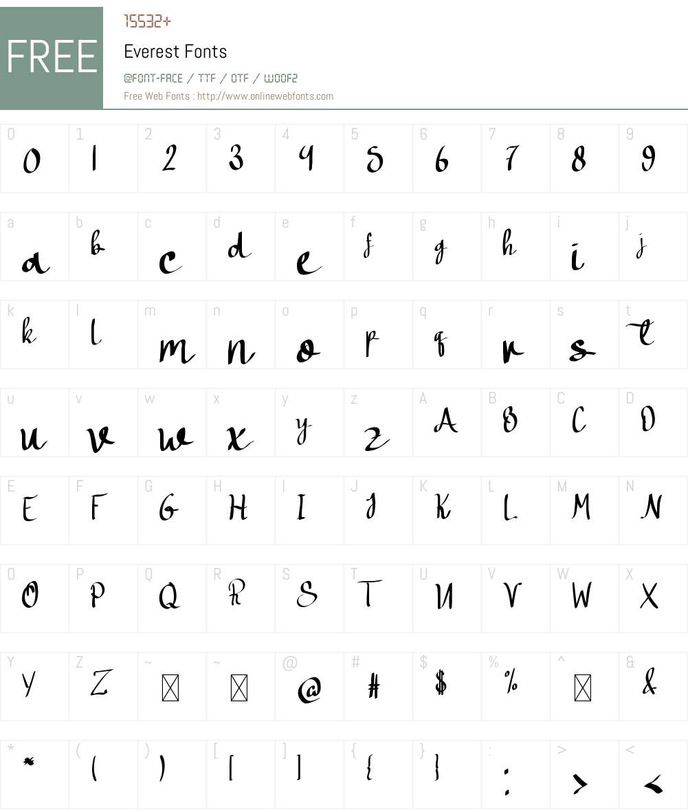 Everest 1.002;Fontself Maker 3.5.4 Fonts Free Download - OnlineWebFonts.COM