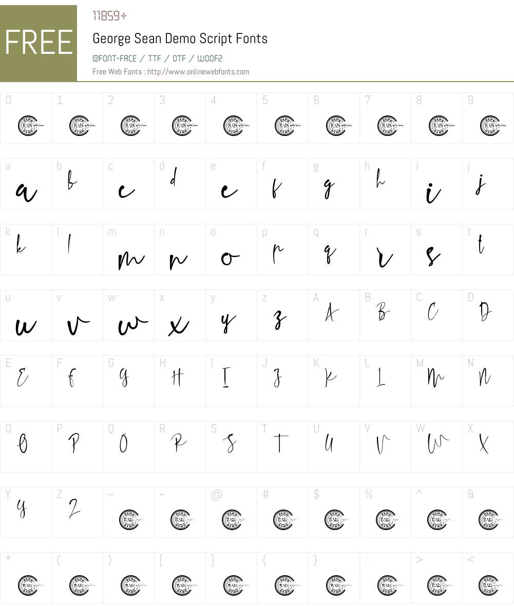 George Sean Demo Script 1.001;Fontself Maker 3.5.4 Fonts Free Download ...