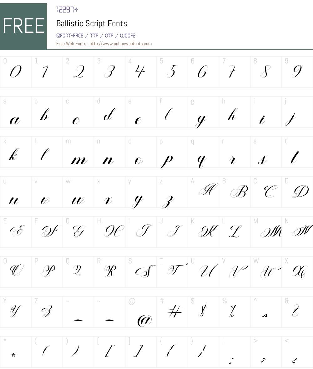 Ballistic Script 1.000 Fonts Free Download - OnlineWebFonts.COM