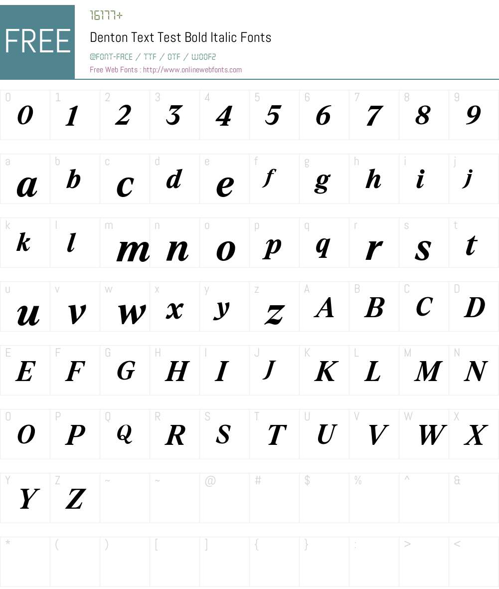 Denton Text Test Text Bold 1.002;FEAKit 1.0 Fonts Free Download ...
