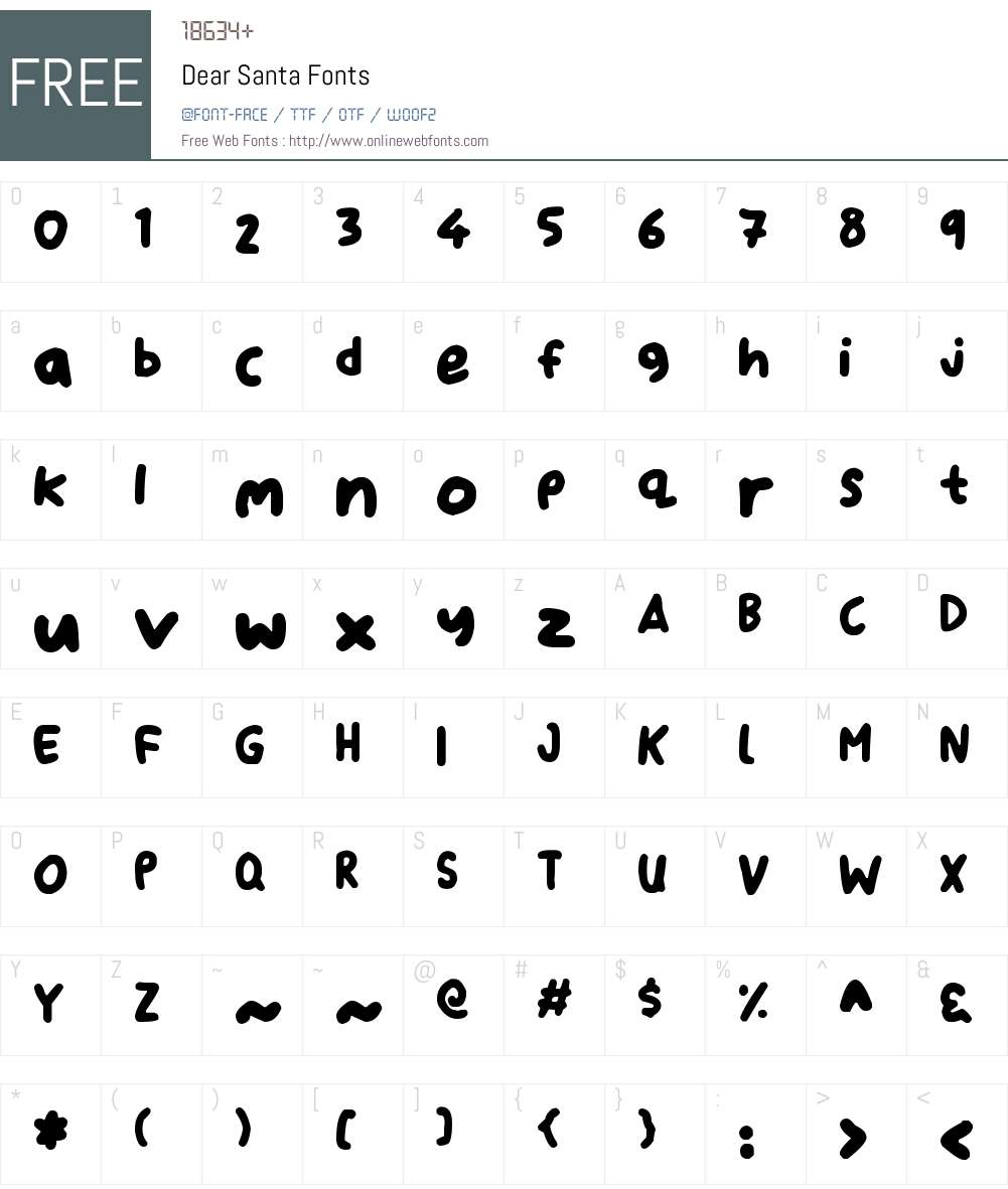 Dear Santa 1.00 December 16, 2017, initial release Fonts Free Download ...