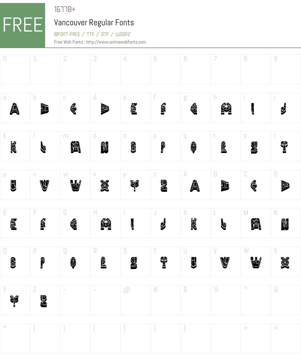 Vancouver Regular 1.000 Fonts Free Download - OnlineWebFonts.COM