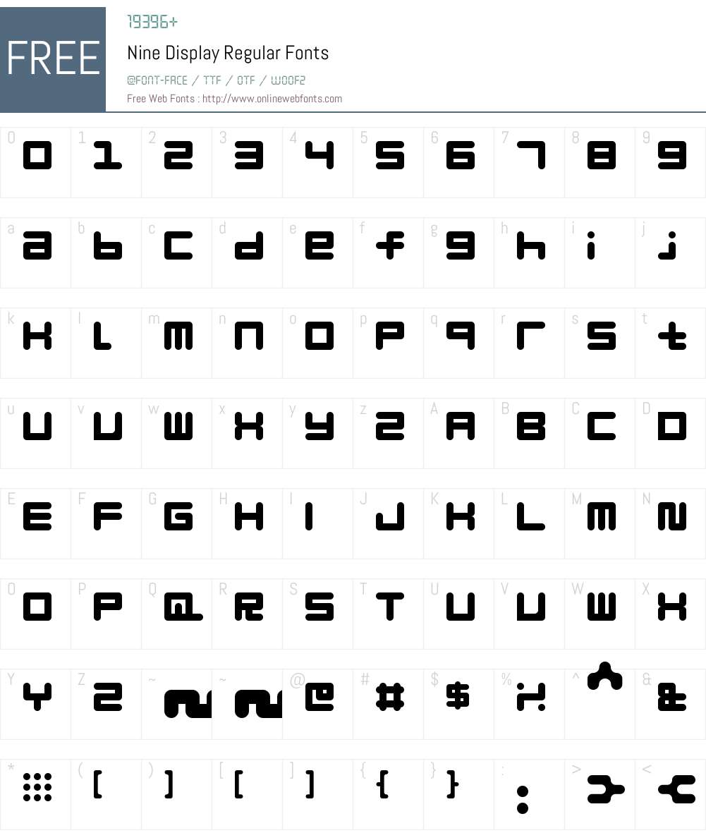 Nine Display 1.0 Fonts Free Download - OnlineWebFonts.COM