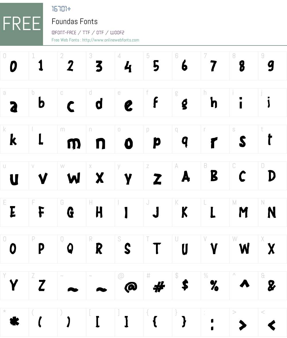 f Foundas 001.000 Fonts Free Download - OnlineWebFonts.COM