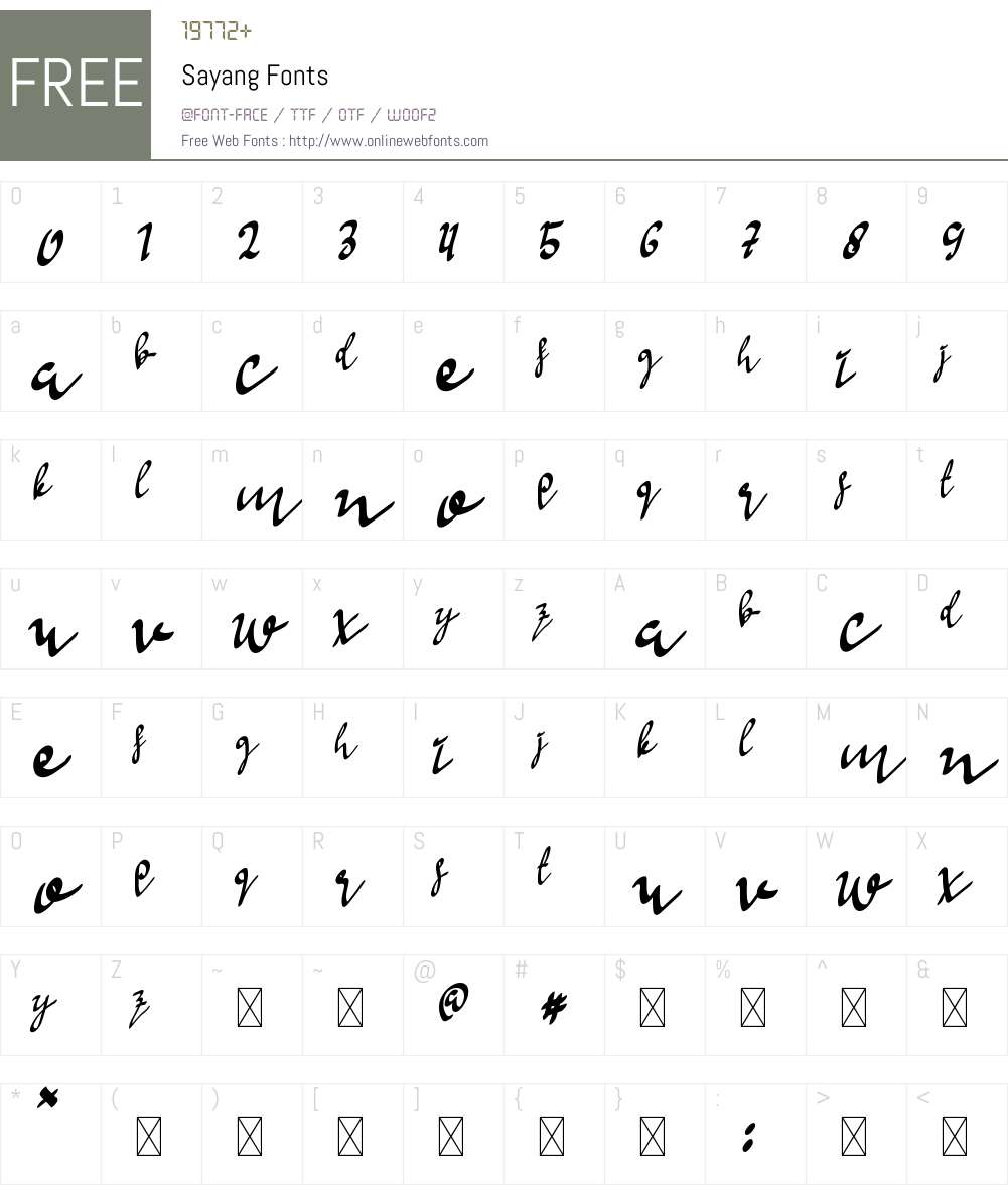 Sayang 1.002;Fontself Maker 3.4.0 Fonts Free Download - OnlineWebFonts.COM