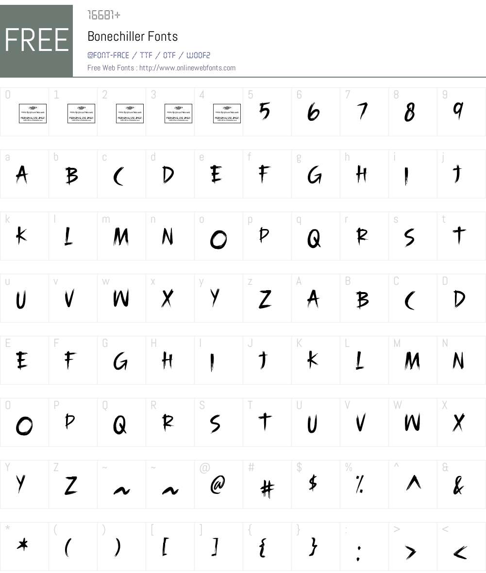 Bonechiller 1.002;Fontself Maker 3.5.8 Fonts Free Download ...