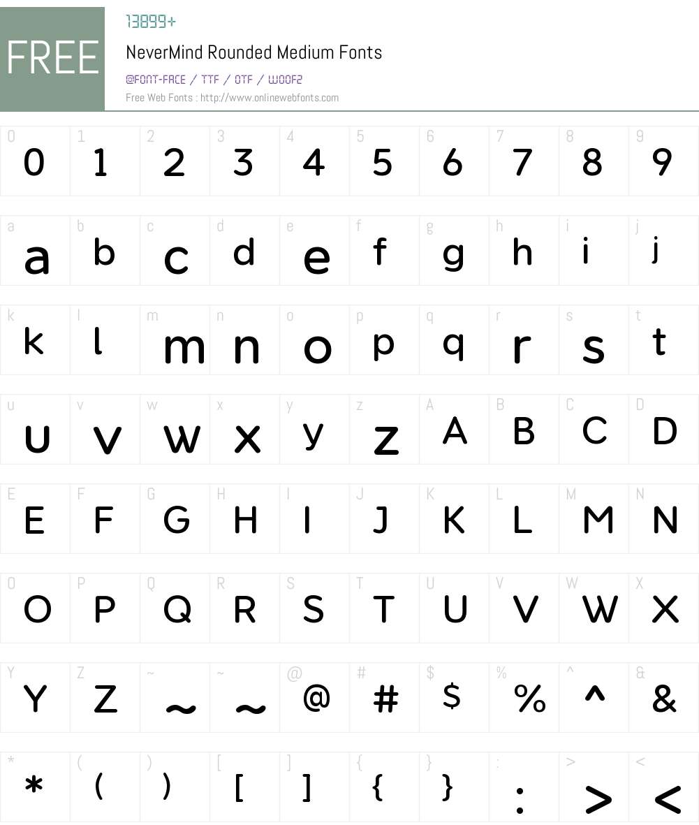 NeverMind Rounded Medium 1.200 Fonts Free Download - OnlineWebFonts.COM