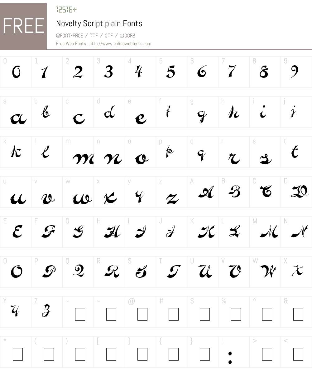 Novelty Script plain NoveltyScriptPlain Fonts Free Download ...