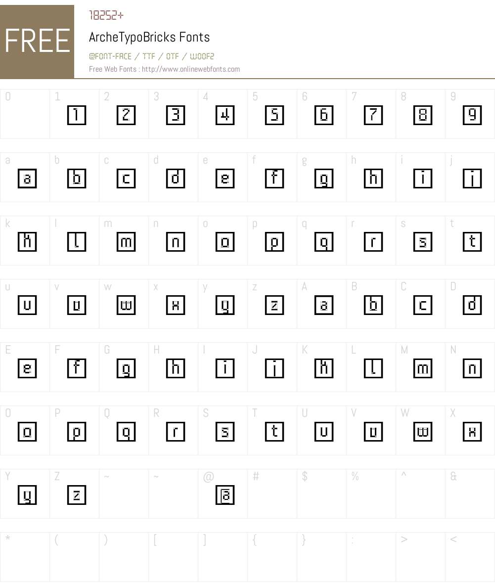 ArcheTypoBricks 1.0 15-04-2002 Fonts Free Download - OnlineWebFonts.COM