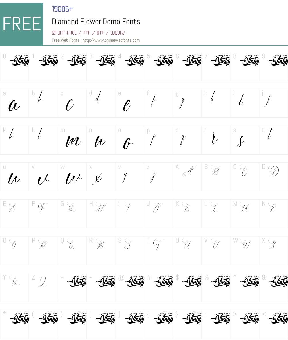 Diamond Flower Demo 1.004;Fontself Maker 3.5.7 Fonts Free Download ...