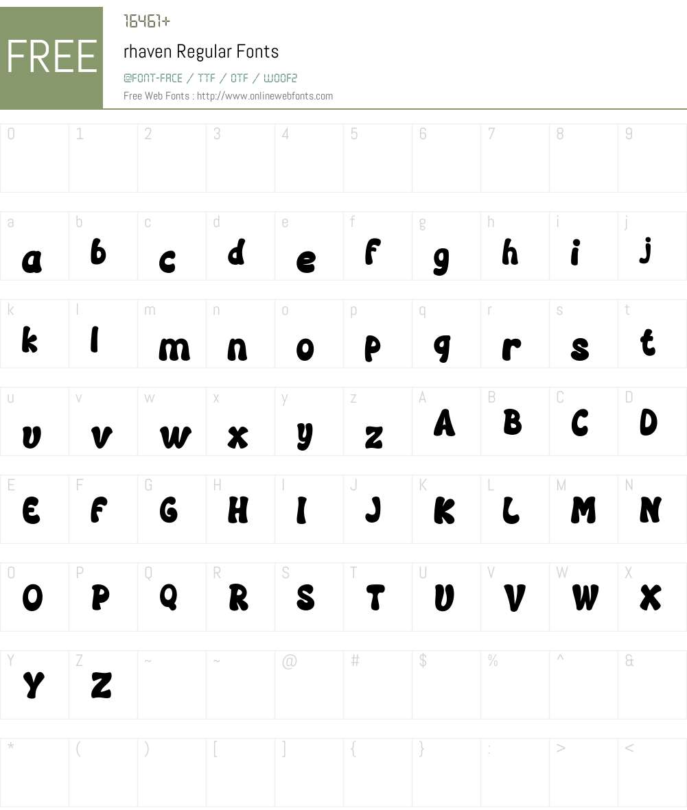 rhaven 1.000 Fonts Free Download - OnlineWebFonts.COM