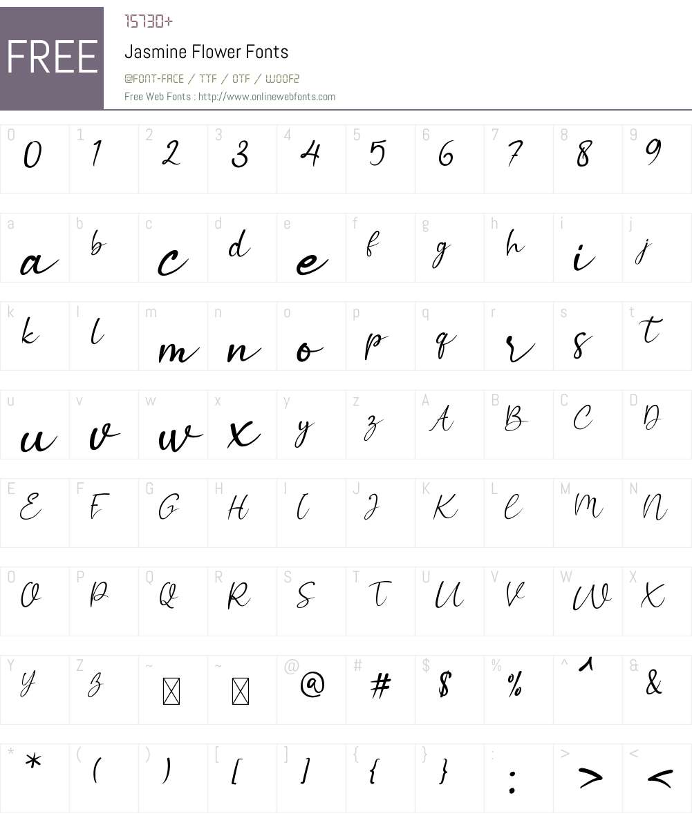 Jasmine Flower 1.003;Fontself Maker 3.5.2 Fonts Free Download ...