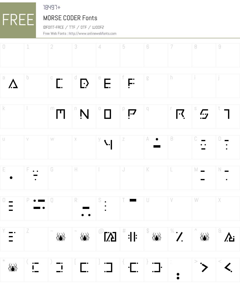MORSE CODER 2.019 Fonts Free Download - OnlineWebFonts.COM