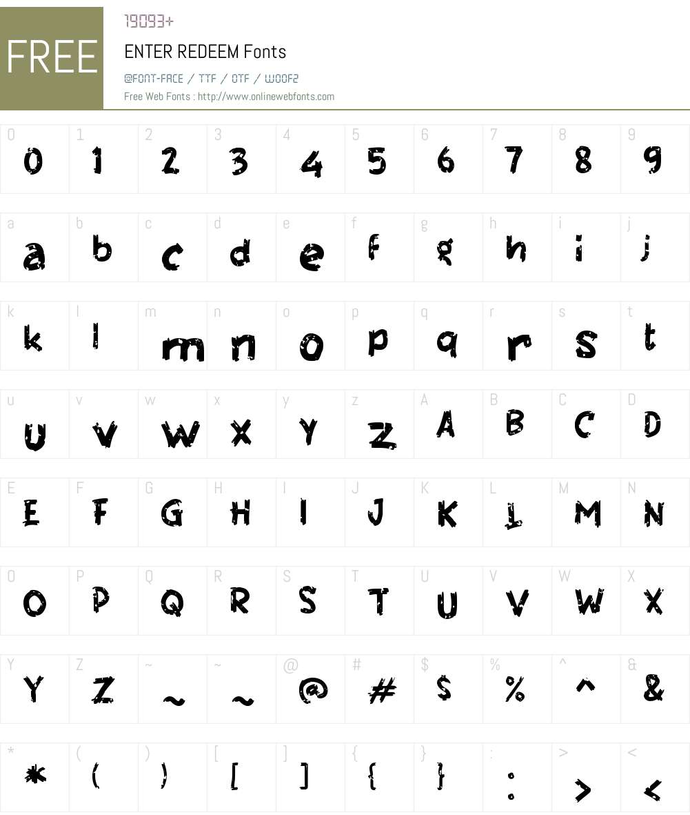 ENTER REDEEM 001.000 Fonts Free Download - OnlineWebFonts.COM