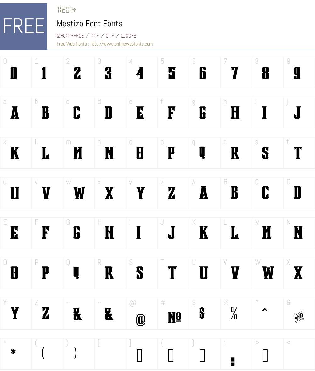Mestizo Font 001.000 Fonts Free Download - OnlineWebFonts.COM