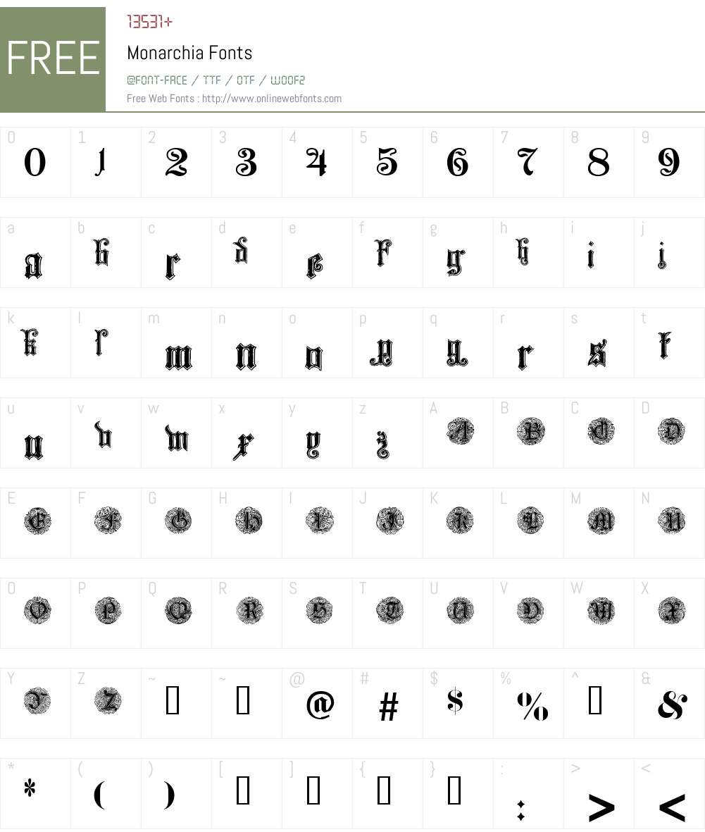Monarchia V2 1.00 Fonts Free Download - OnlineWebFonts.COM
