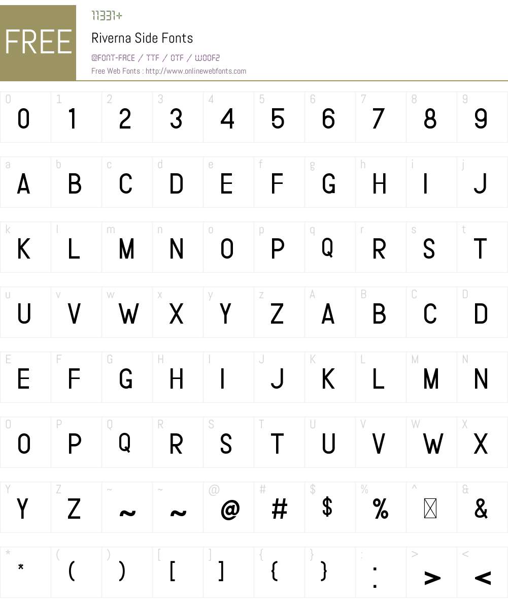 Riverna Side 1.004;Fontself Maker 3.5.8 Fonts Free Download - OnlineWebFonts.COM