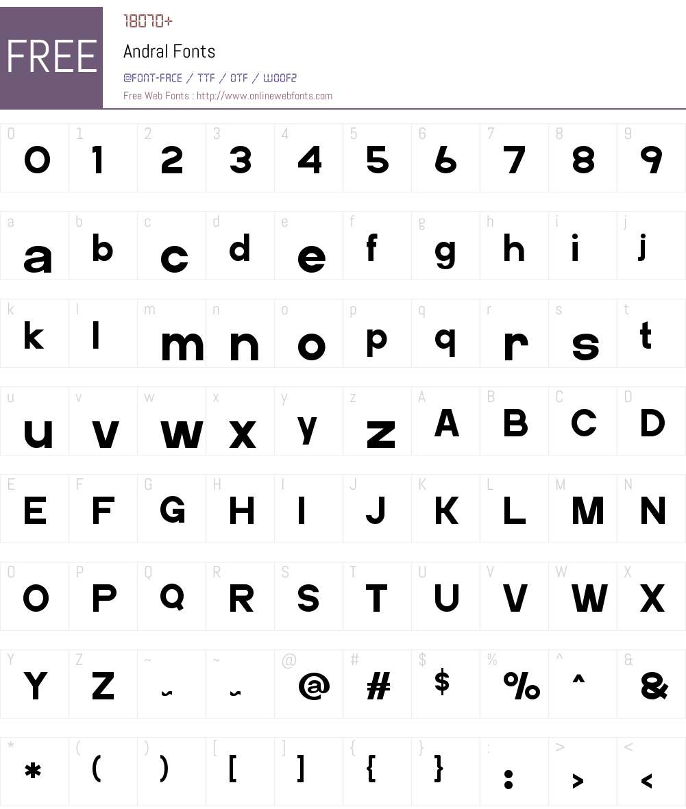 Andral 1.001;Fontself Maker 3.5.7 Fonts Free Download - OnlineWebFonts.COM