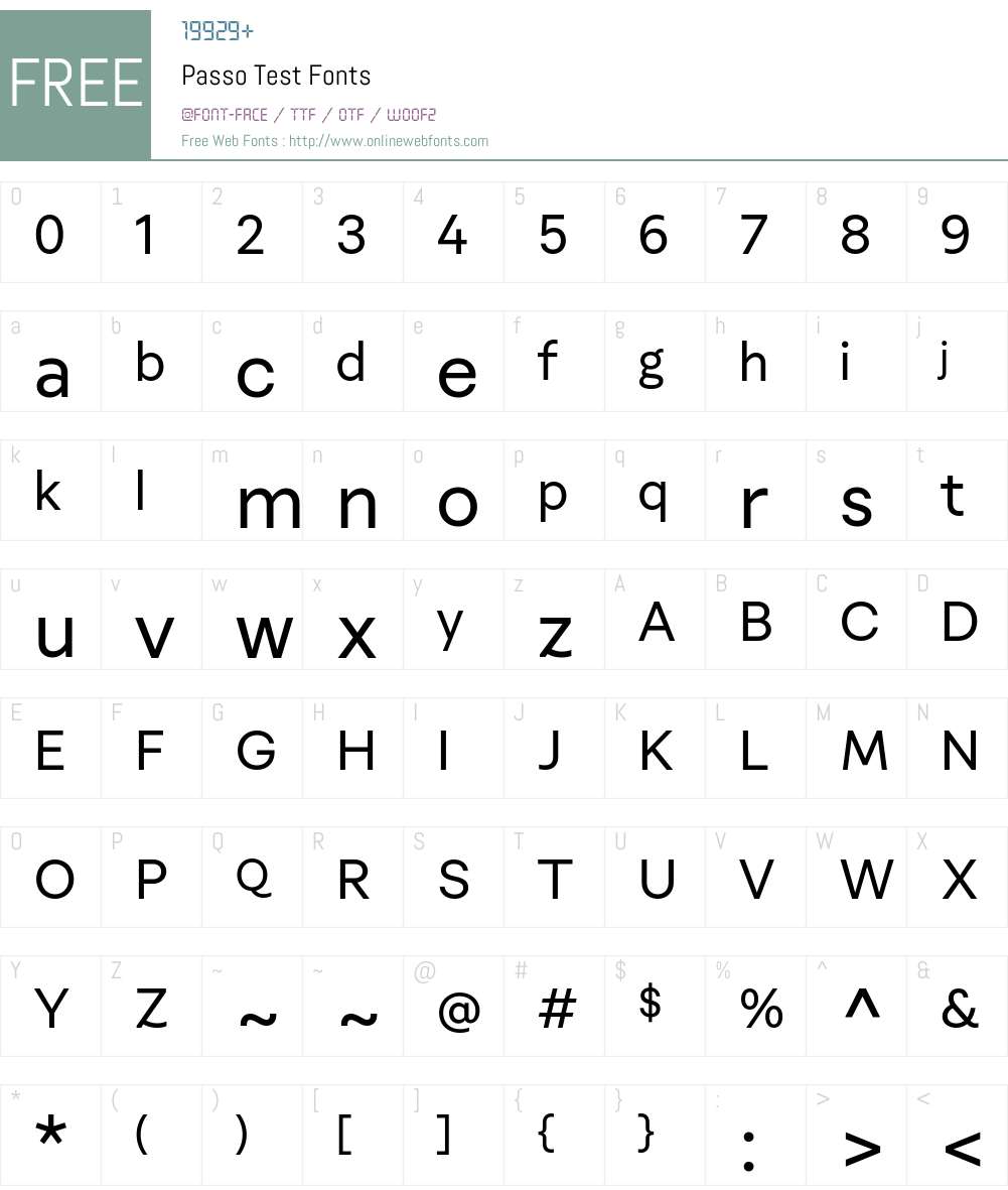 Passo Test 1.000 Fonts Free Download - OnlineWebFonts.COM