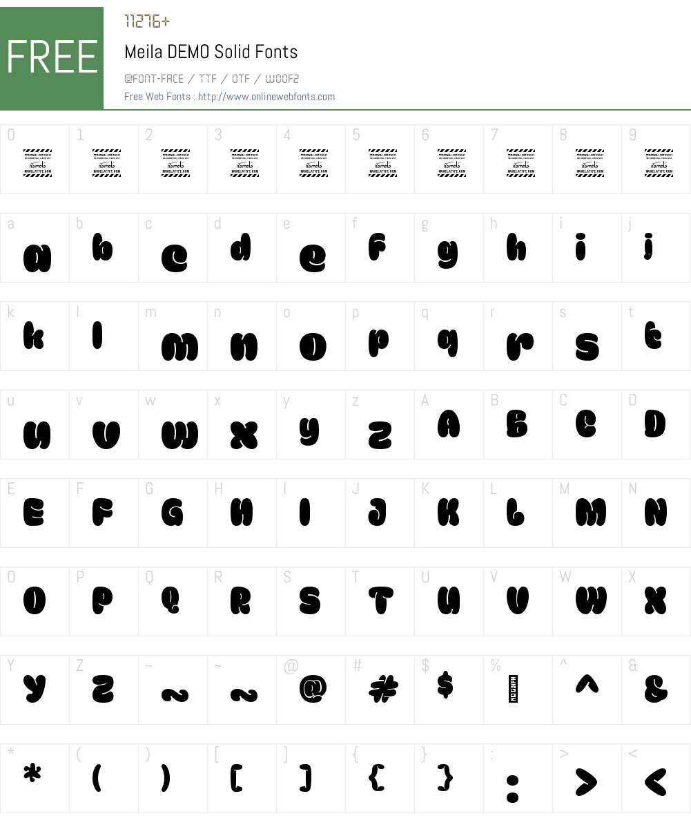 Meila DEMO Solid 1.000;Glyphs 3.1.2 (3151) Fonts Free Download - OnlineWebFonts.COM