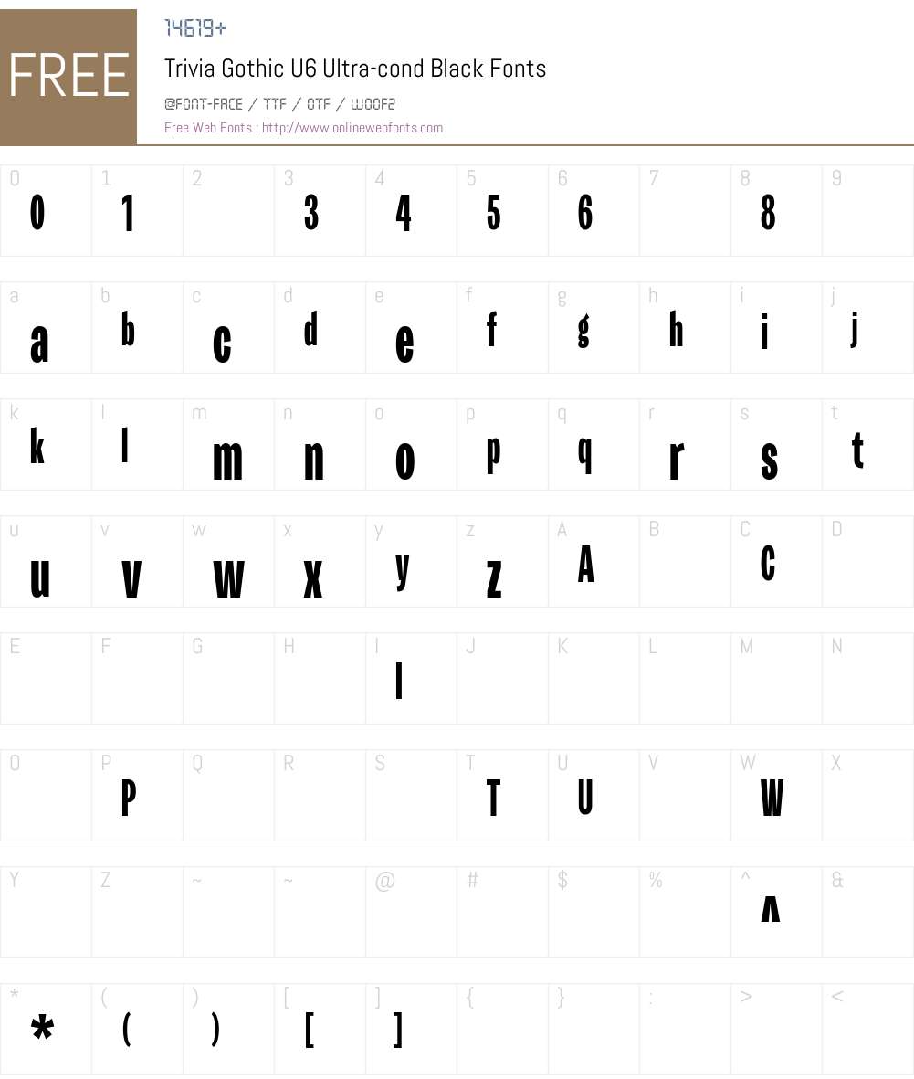 Trivia Gothic U6 Ultra-cond Black 001.000;com.myfonts.easy.storm.trivia ...