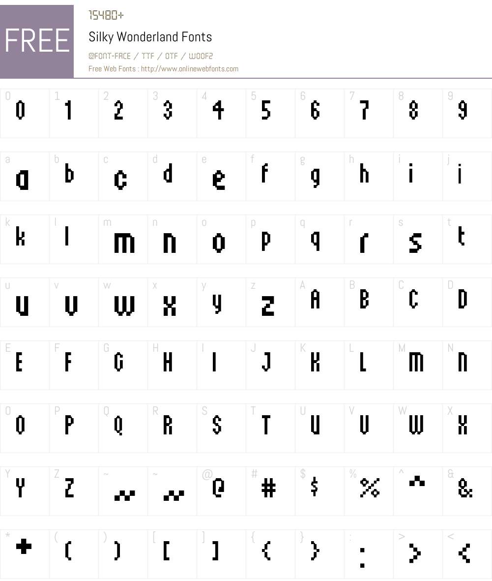 Silky Wonderland 1.00 2006 initial release Fonts Free Download ...