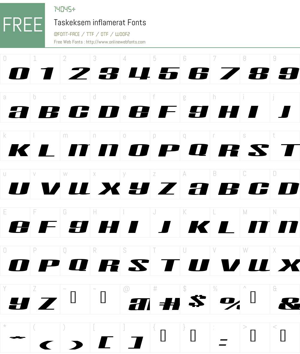 Taskeksem inflamerat sex laxar i en hiss Fonts Free Download ...