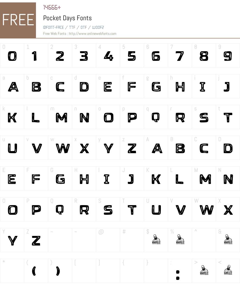 Pocket Days 1.00;October 31, 2022;FontCreator 11.0.0.2388 64-bit Fonts ...