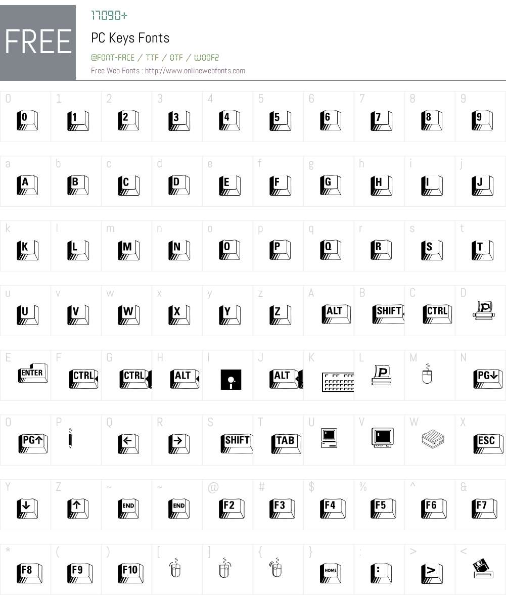 PC Keys Rev. 002.001 Fonts Free Download - OnlineWebFonts.COM