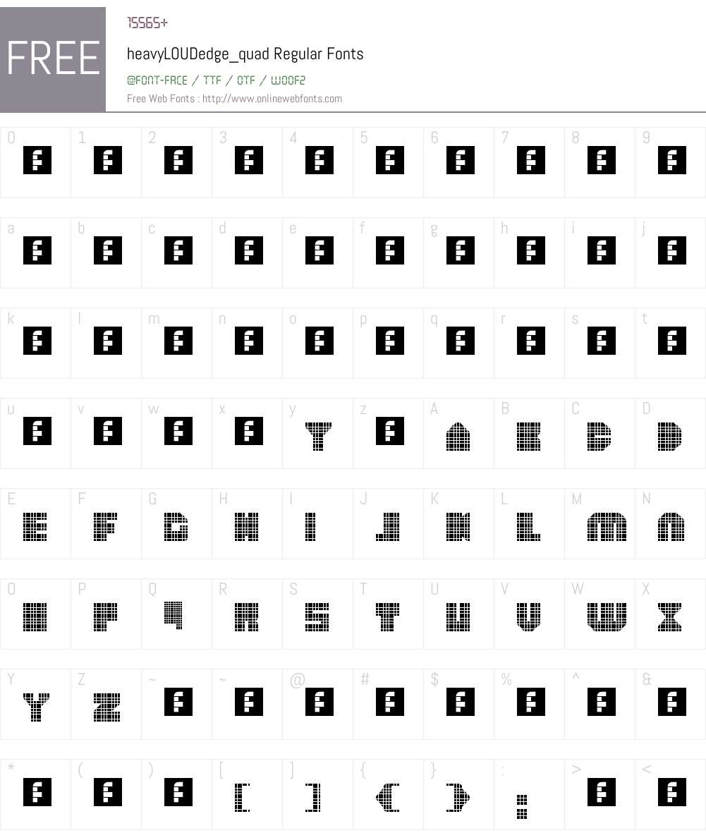heavyLOUDedge_quad Regular 1.0 Fonts Free Download - OnlineWebFonts.COM