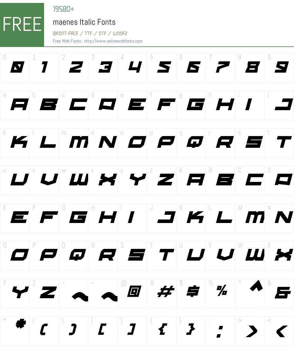 maenes Italic 1.00;October 25, 2021;FontCreator 13.0.0.2683 32-bit ...