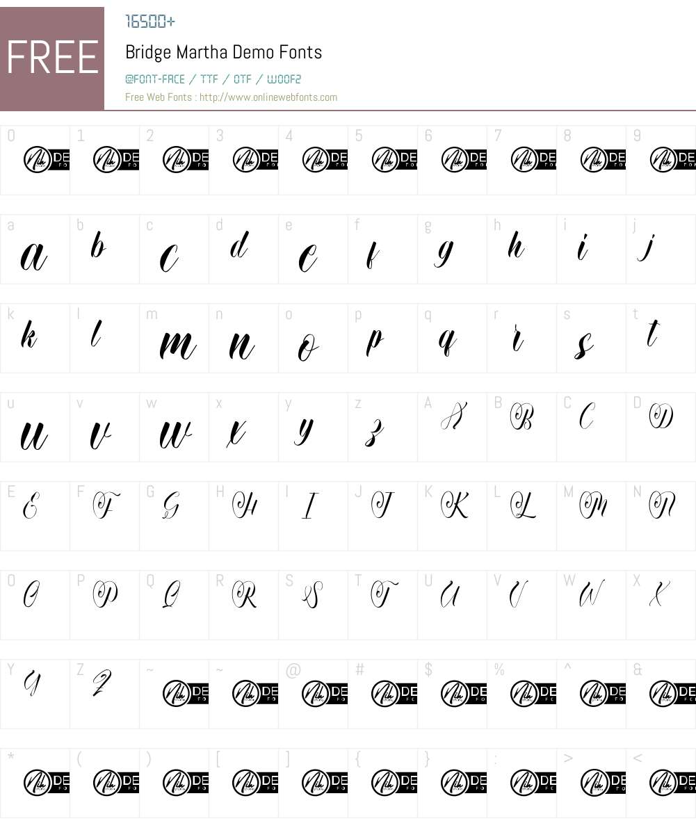 Bridge Martha Demo 1.004;Fontself Maker 3.5.7 Fonts Free Download ...